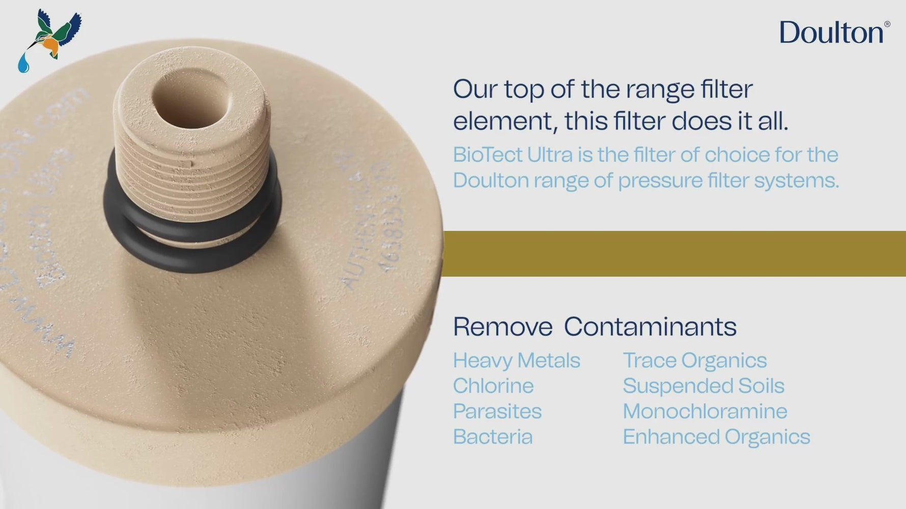 Doulton® BioTect Ultra (BTU 2501) Drinking Water Filter Cartridge ...